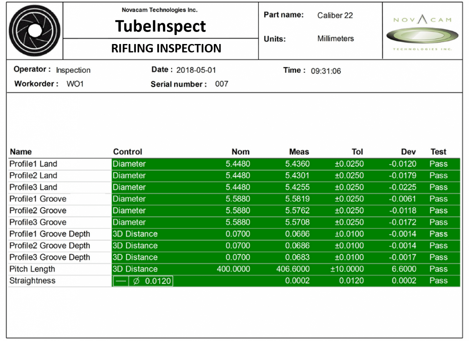TUBEINSPECT: Tube ID & OD High-Precision 3D Measurements - Novacam